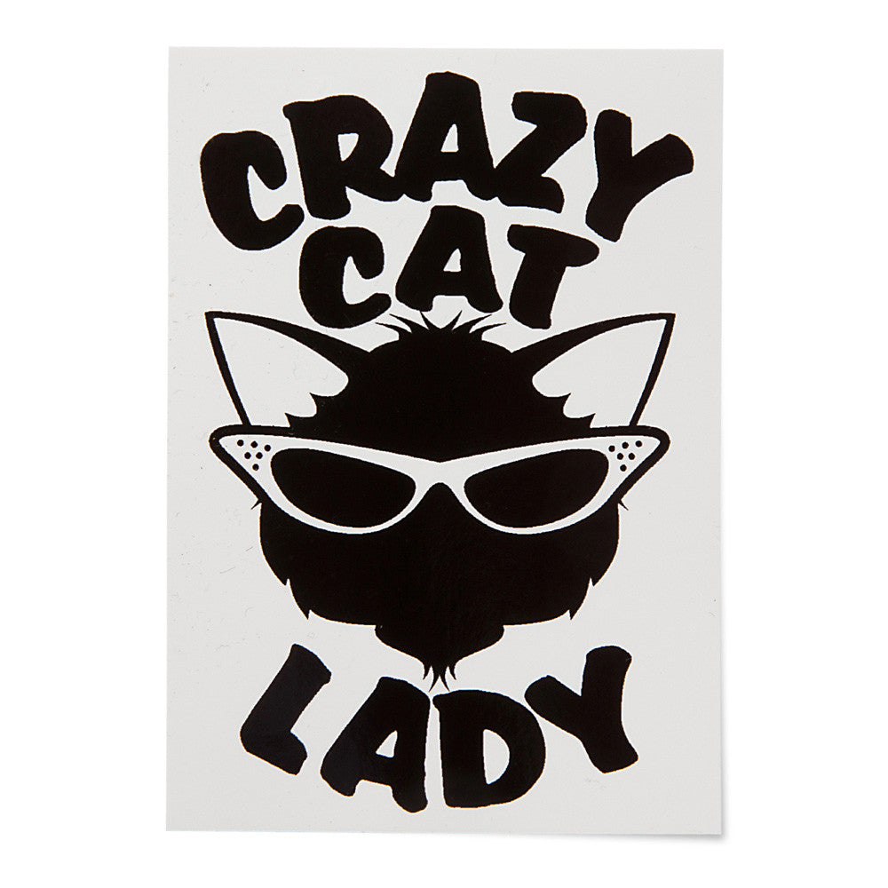 'Crazy Cat Lady' Sticker | Gifts For Cat Lovers — Animal Hearted Apparel