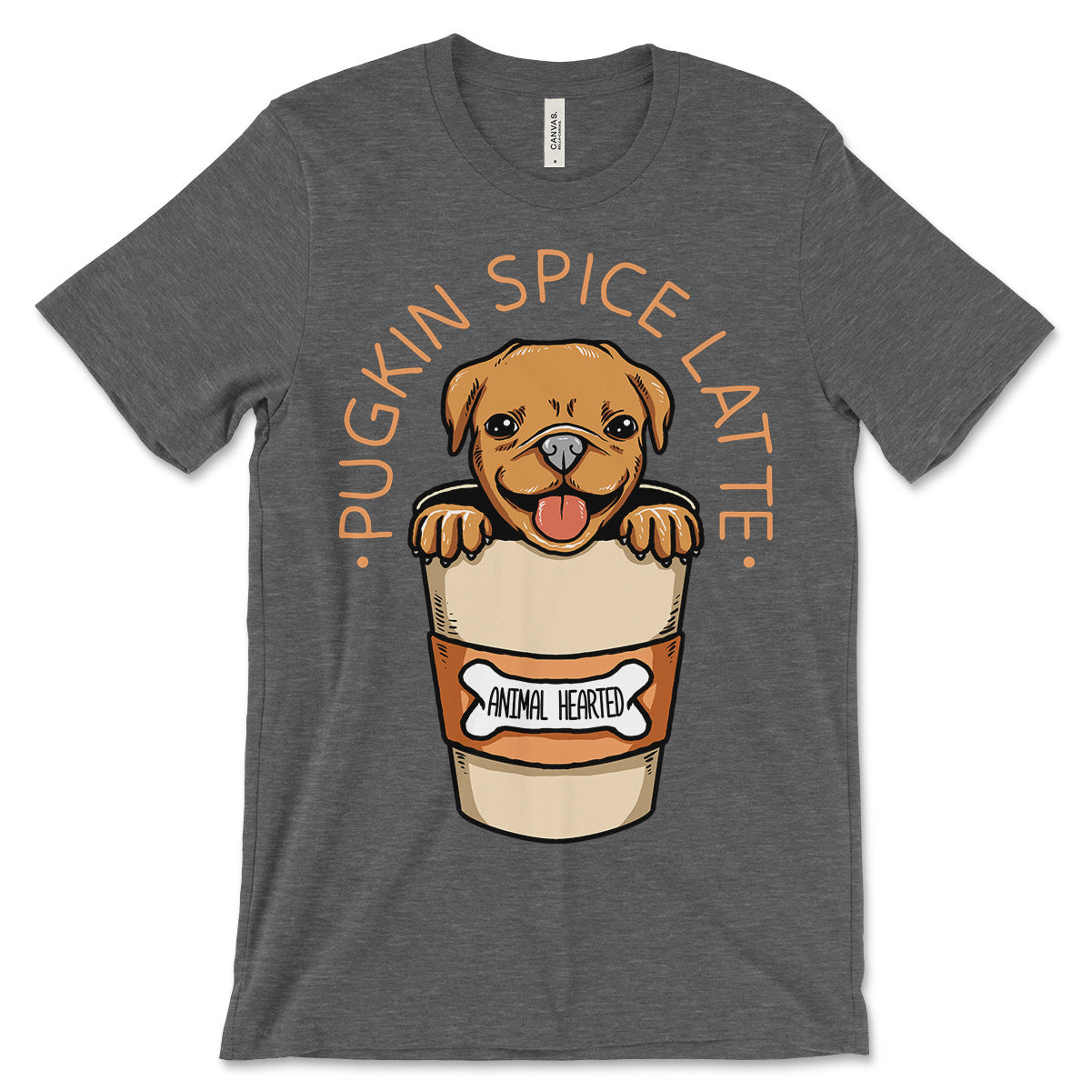Pugkin Spice Latte Shirt | Animal Hearted Apparel