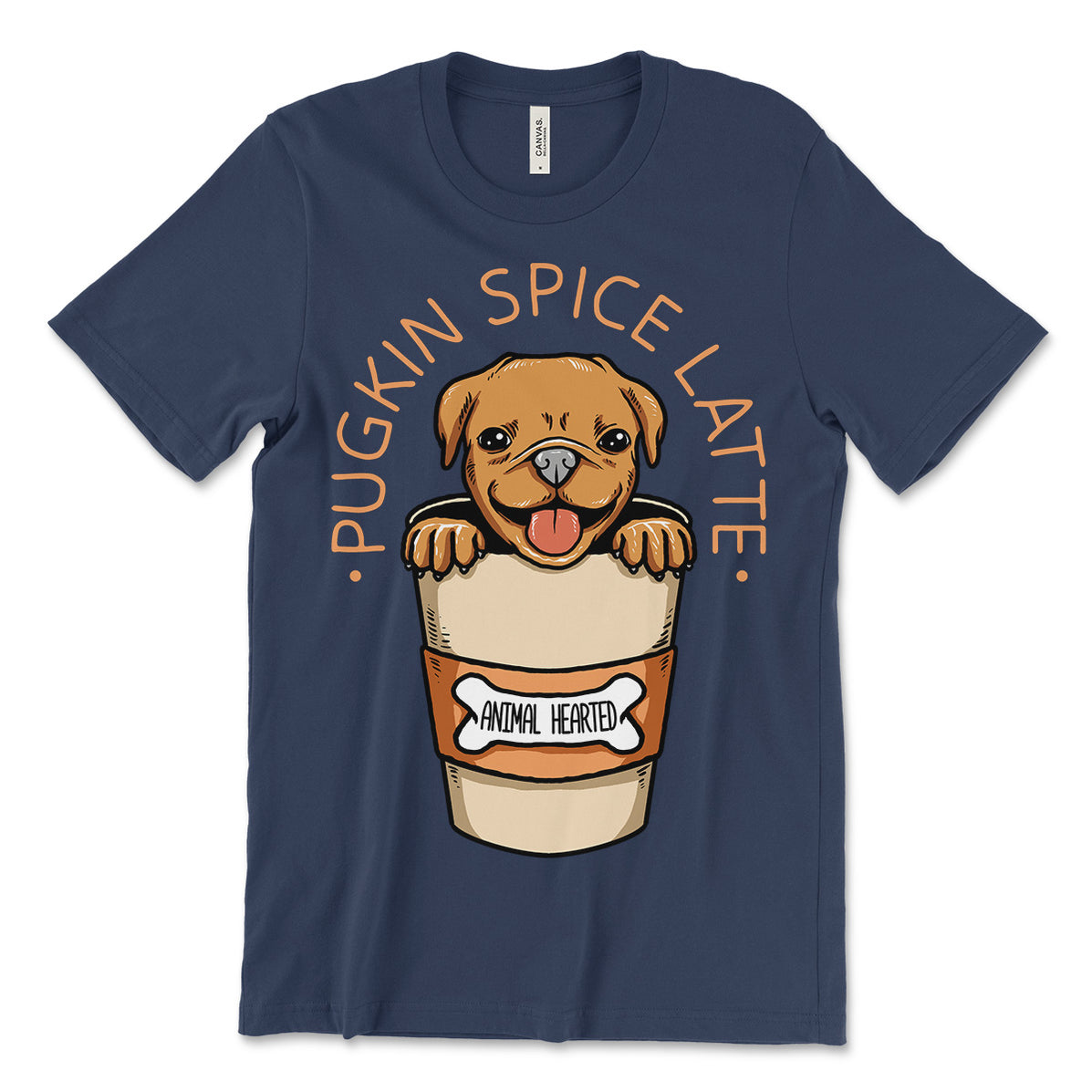 Pugkin Spice Latte Shirt | Animal Hearted Apparel