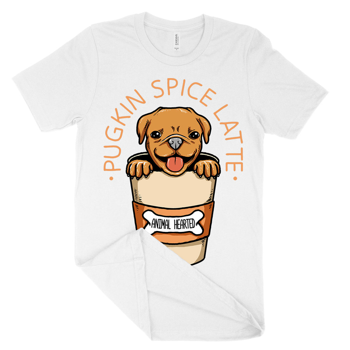 Pugkin Spice Latte Shirt | Animal Hearted Apparel