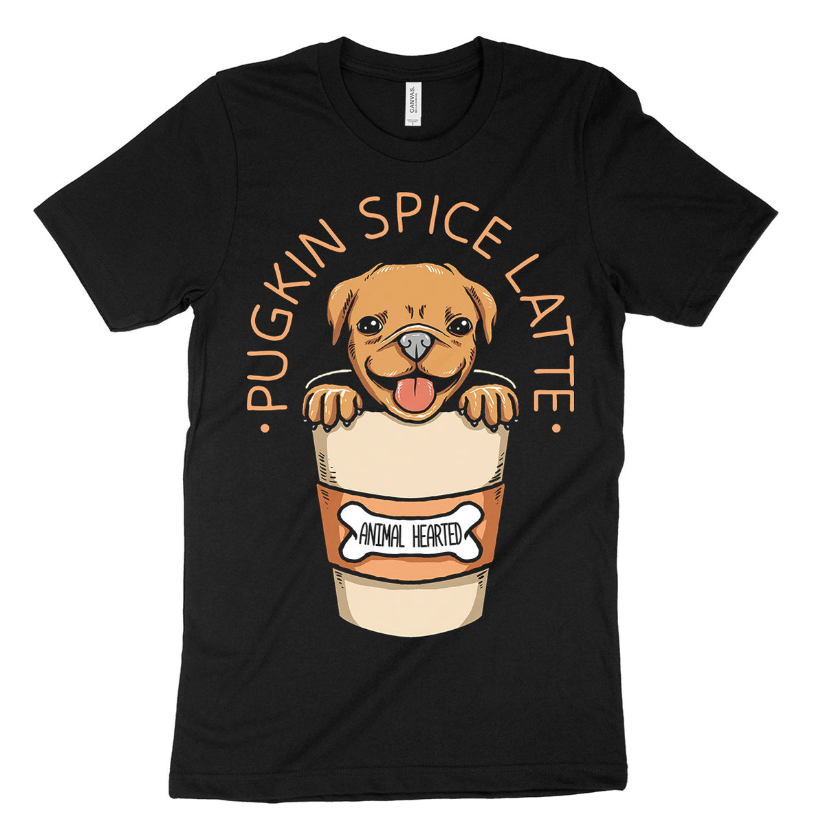 Pugkin Spice Latte Shirt | Animal Hearted Apparel